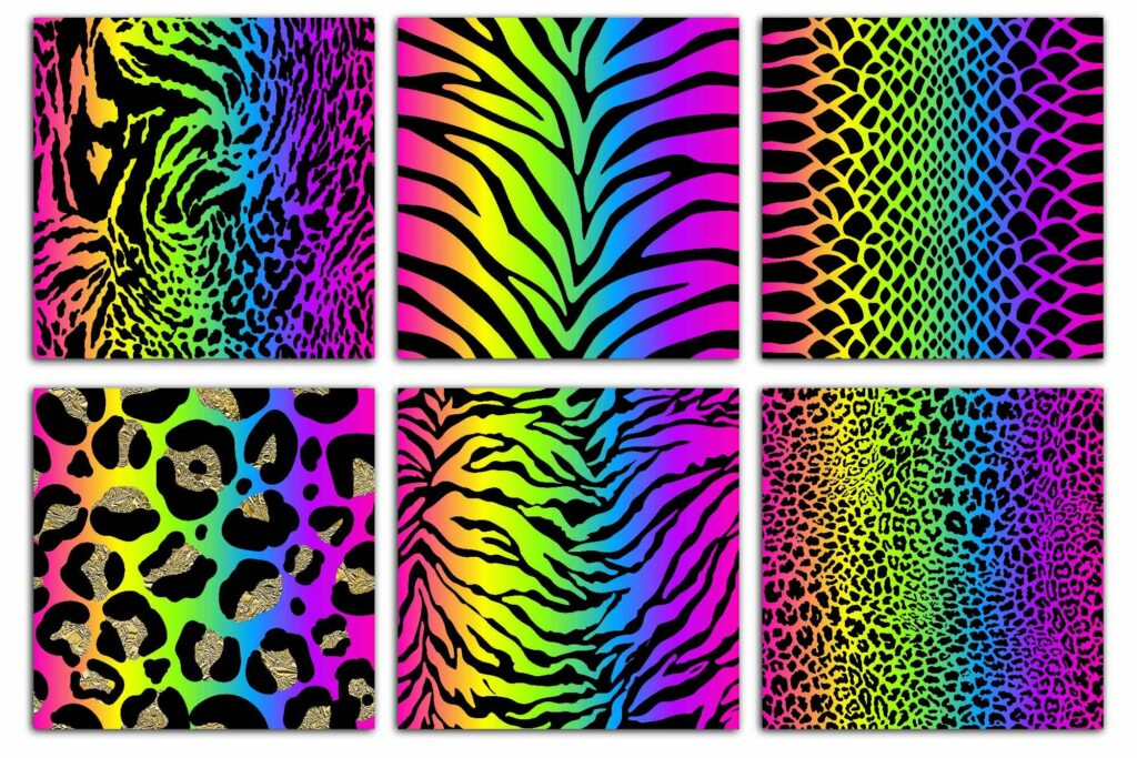 Neon Animal Print Digital Paper – MasterBundles