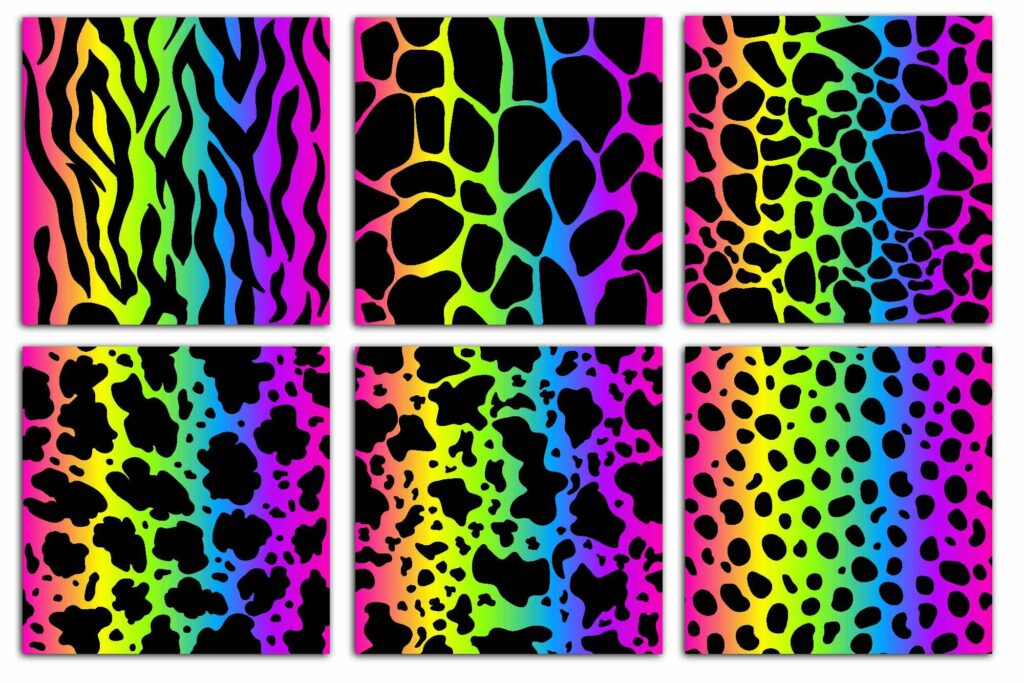 Neon Animal Print Digital Paper – MasterBundles