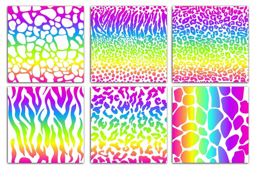 Neon Animal Print | Rainbow Safari – MasterBundles