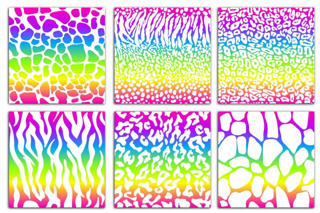 Neon Animal Print | Rainbow Safari – MasterBundles