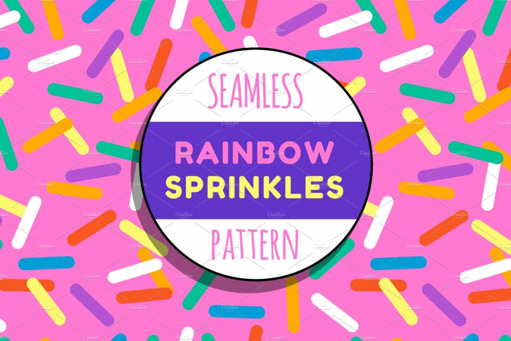 Rainbow Sprinkles Seamless pattern – MasterBundles