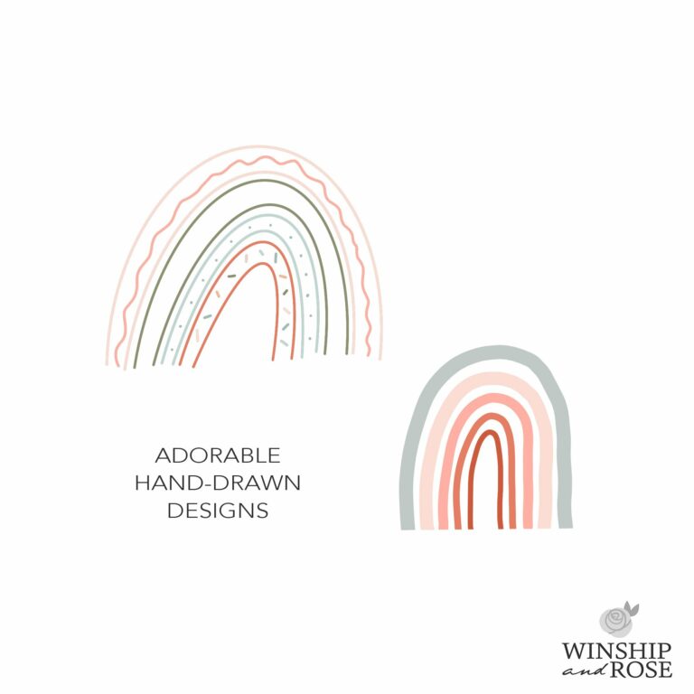 Rainbow Clip Art - Boho Rainbows – MasterBundles