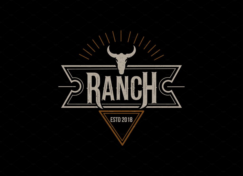 Country Western Bull Logo Design – MasterBundles