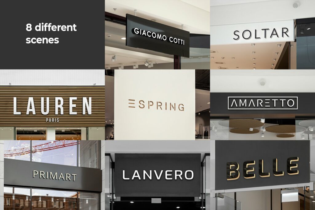 3D Logo Storefront Mockups – MasterBundles