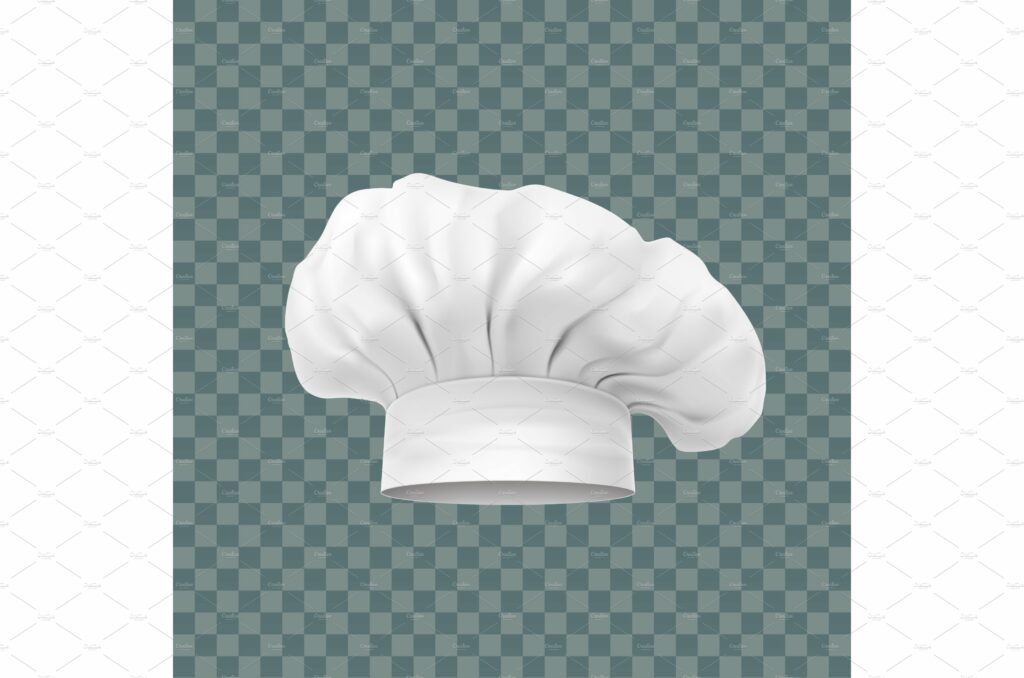 Chef hat, vector mockups. White – MasterBundles