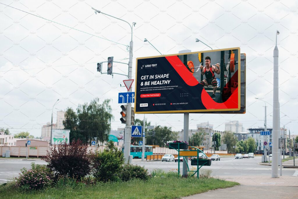 Modern Fitness Gym Billboard Design – MasterBundles