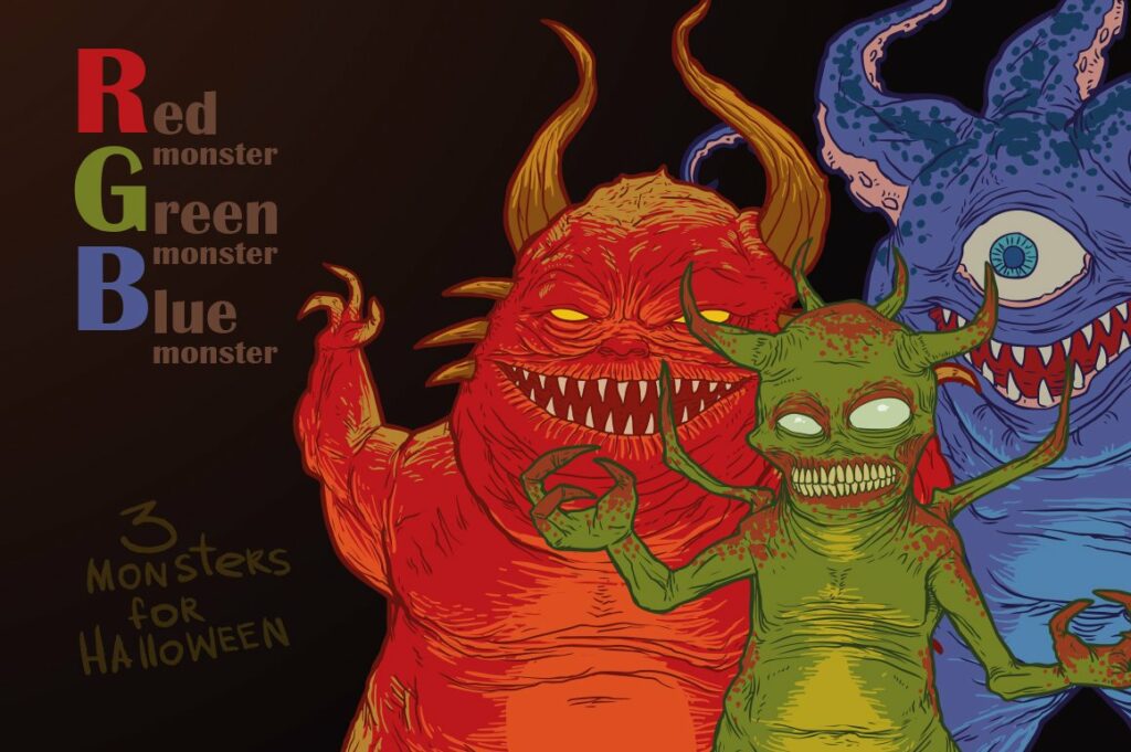 3 scary monsters – MasterBundles