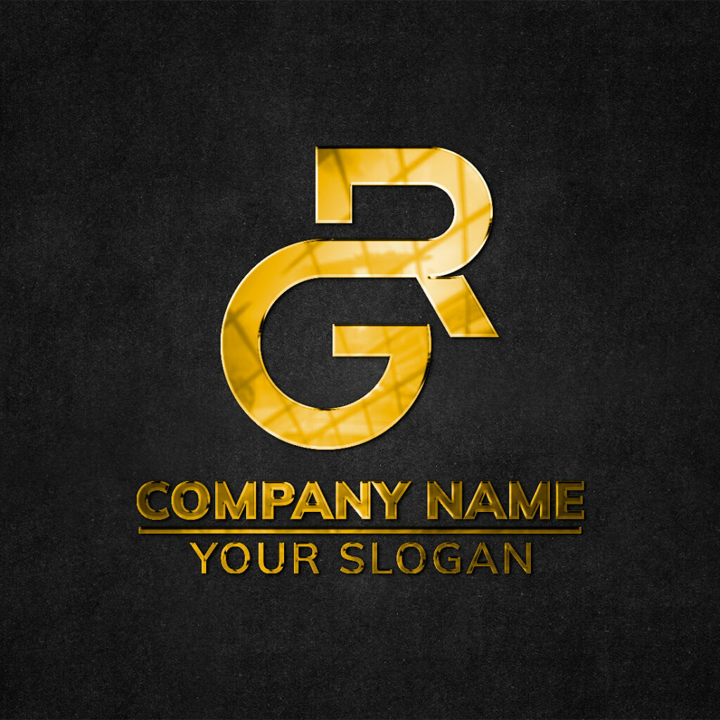 Initials GR monogram logo design vector template - MasterBundles