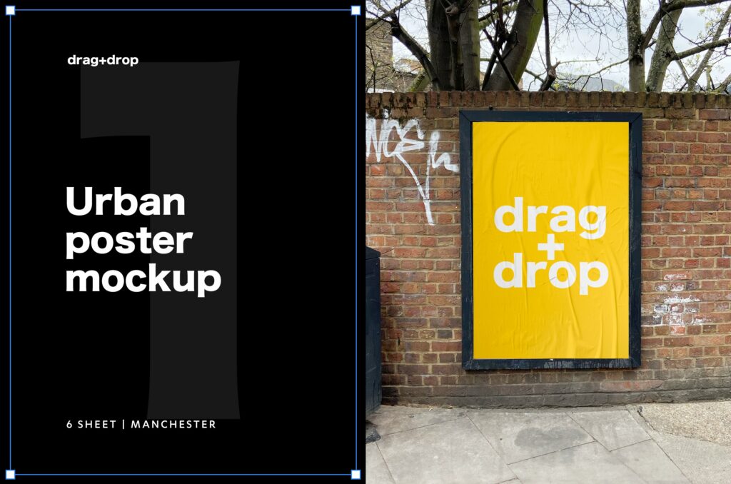 Urban poster mockup – MasterBundles