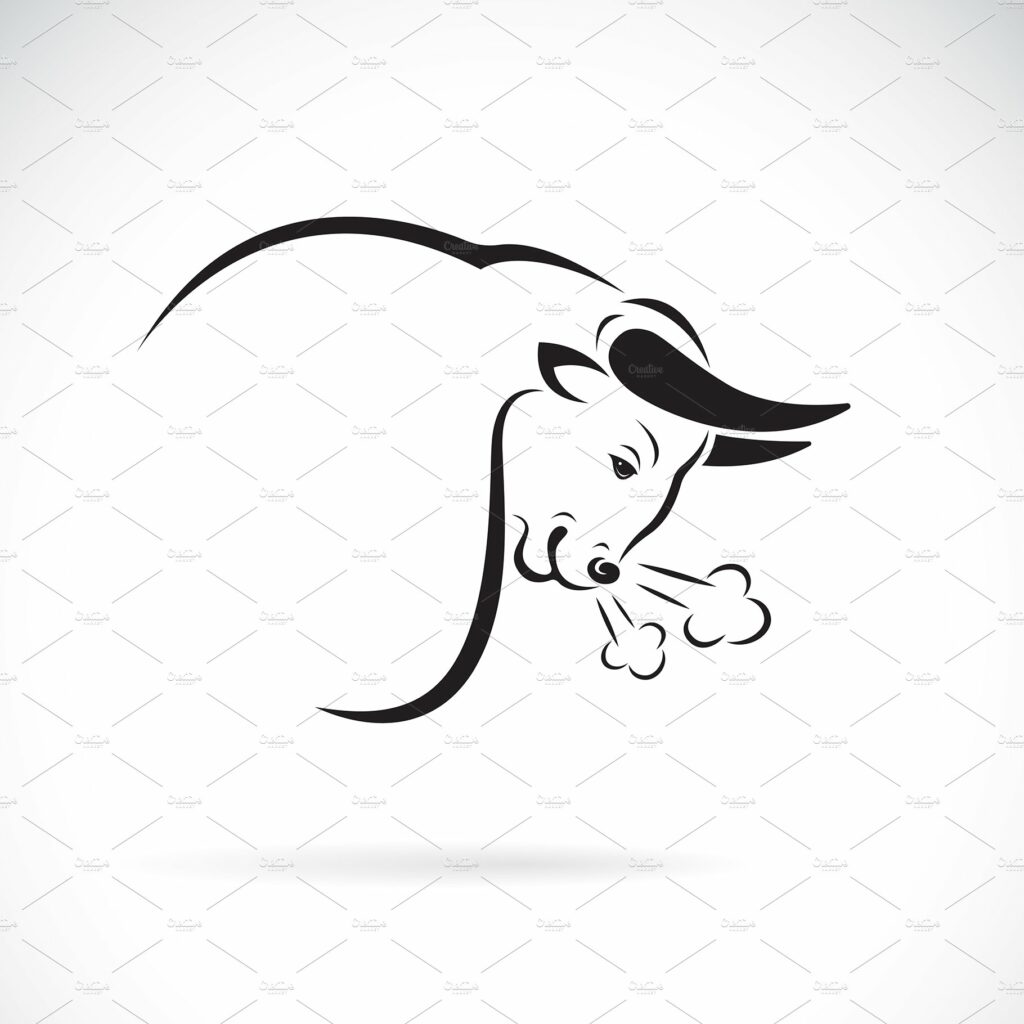 Vector of angry bull design. Animal. – MasterBundles