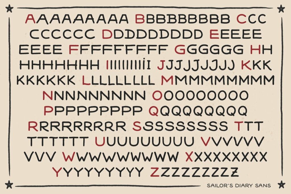 Sailors Diary Font Bundle – MasterBundles
