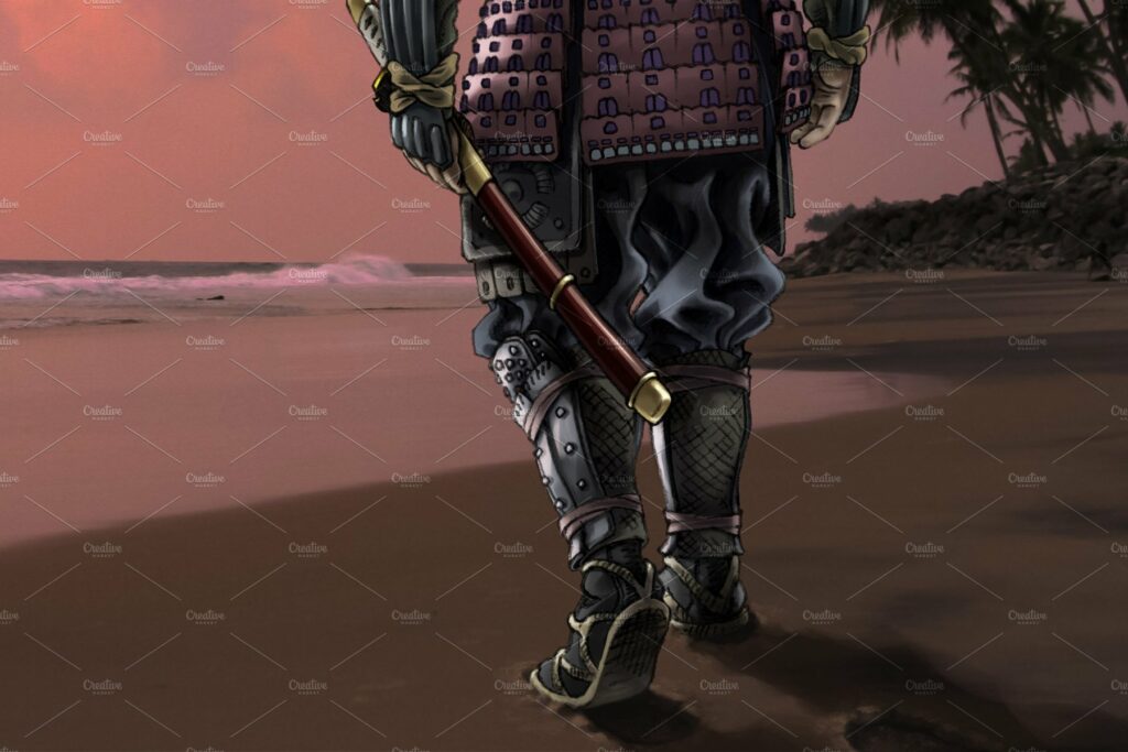 Samurai Wearing Traditional Armor – MasterBundles