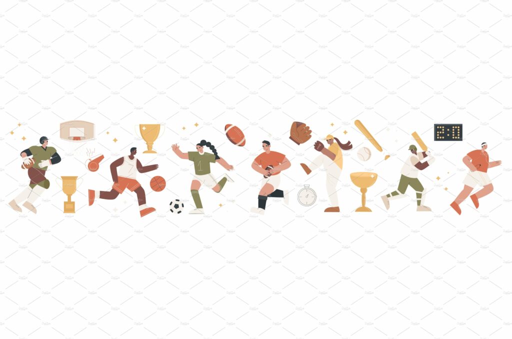 Kinds of sports vector illustrations – MasterBundles