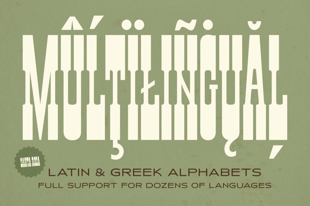 Santa Rosa Vintage Font Duo – MasterBundles