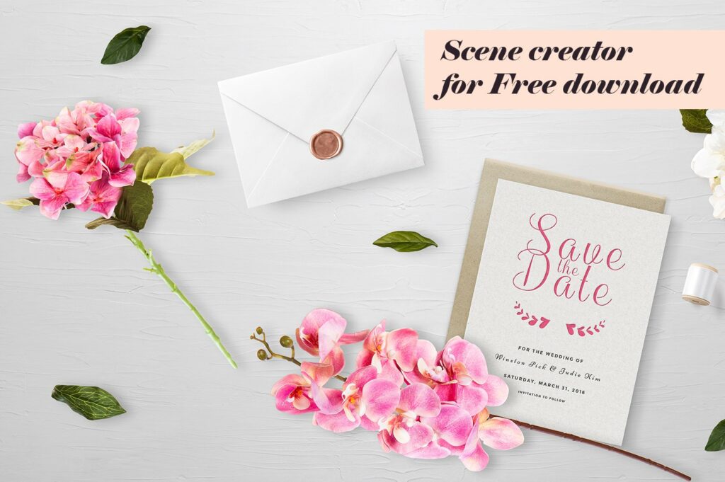 Flowers Scene Creator Mockup Set – MasterBundles