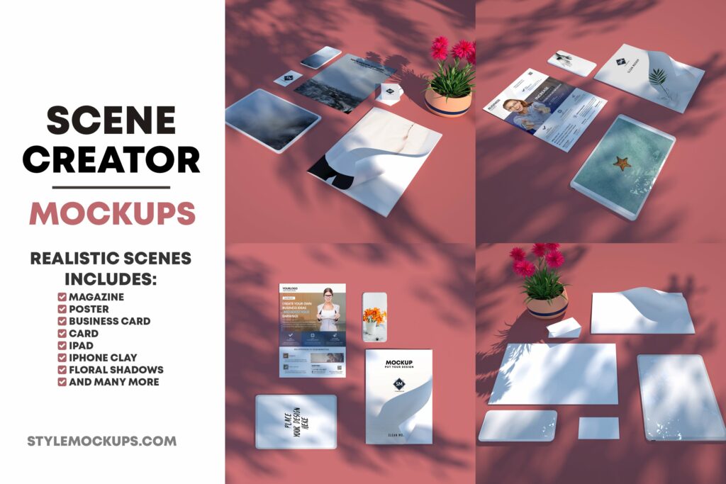Clean Scene Creator Mockups – MasterBundles