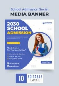 School Registration Advertisement Vector – MasterBundles