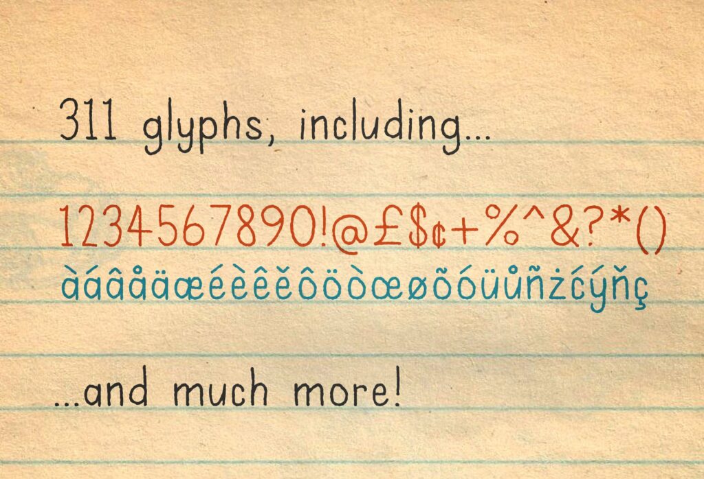 Schoolbook — A hand drawn font – MasterBundles