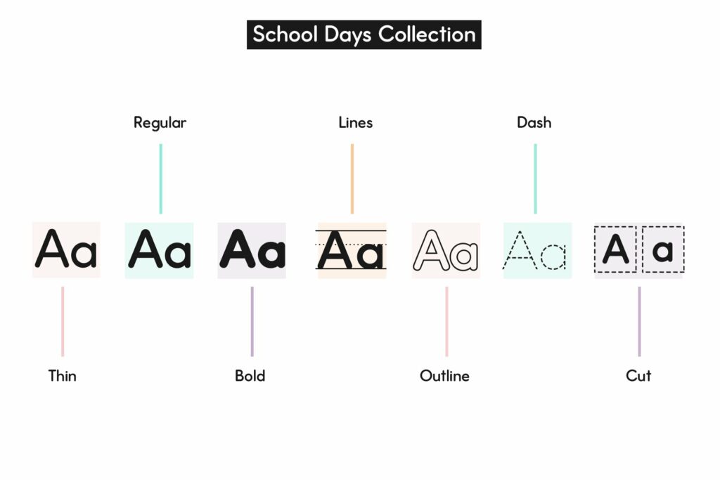 School Font Bundle | 10 Fonts – MasterBundles