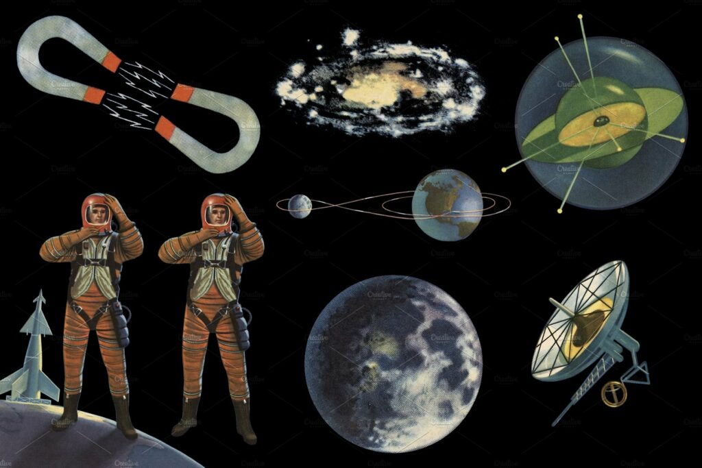Retro Space Age Illustrations – MasterBundles