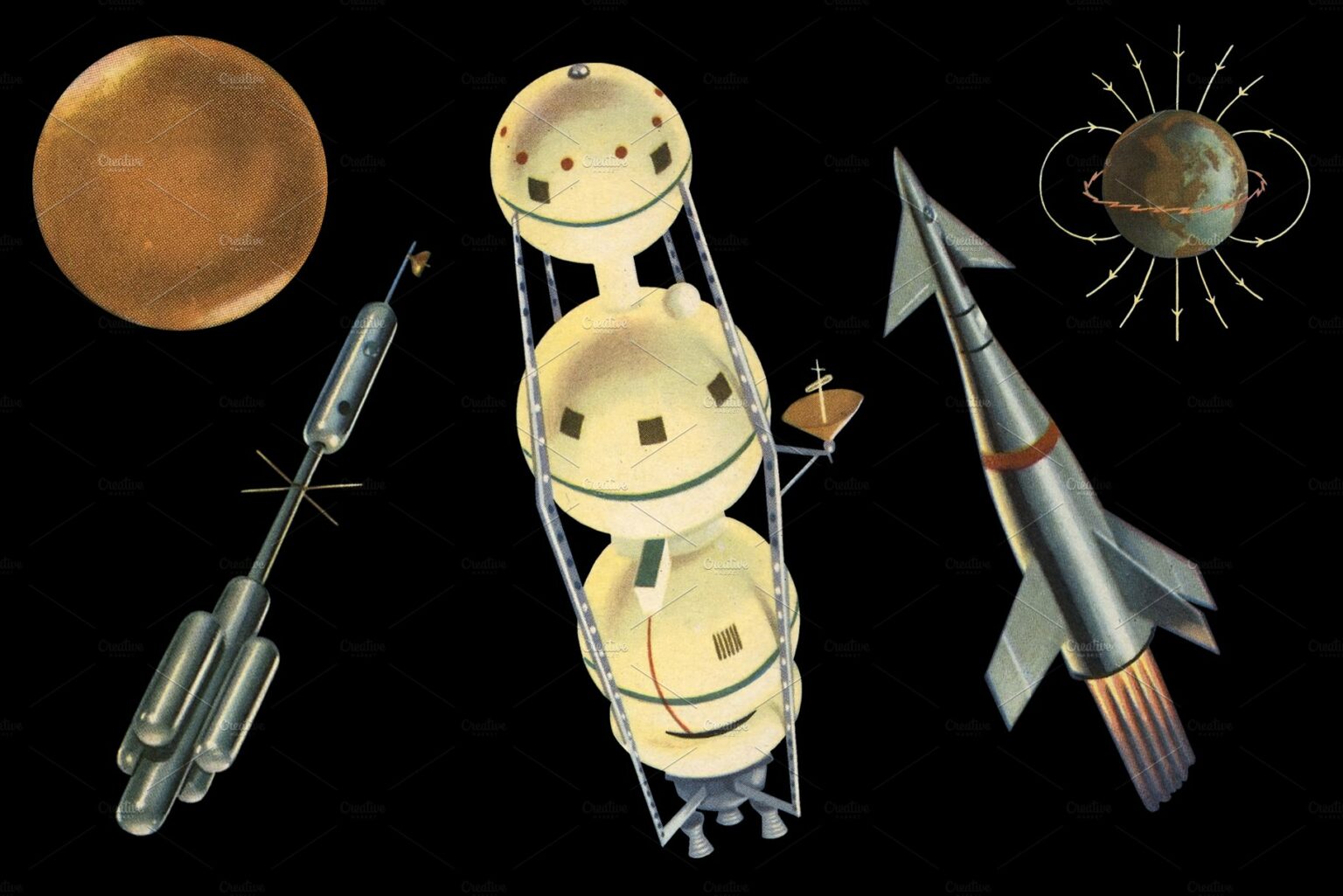 Retro Space Age Illustrations – MasterBundles