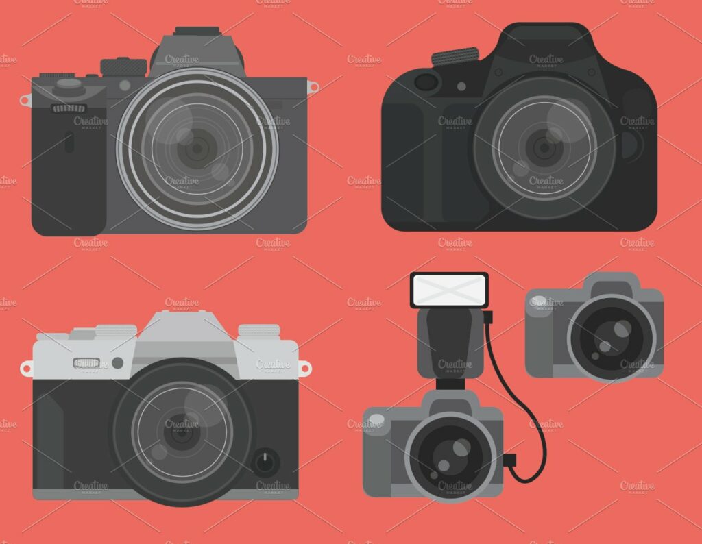 DSLR Camera Vector Illustrations – MasterBundles