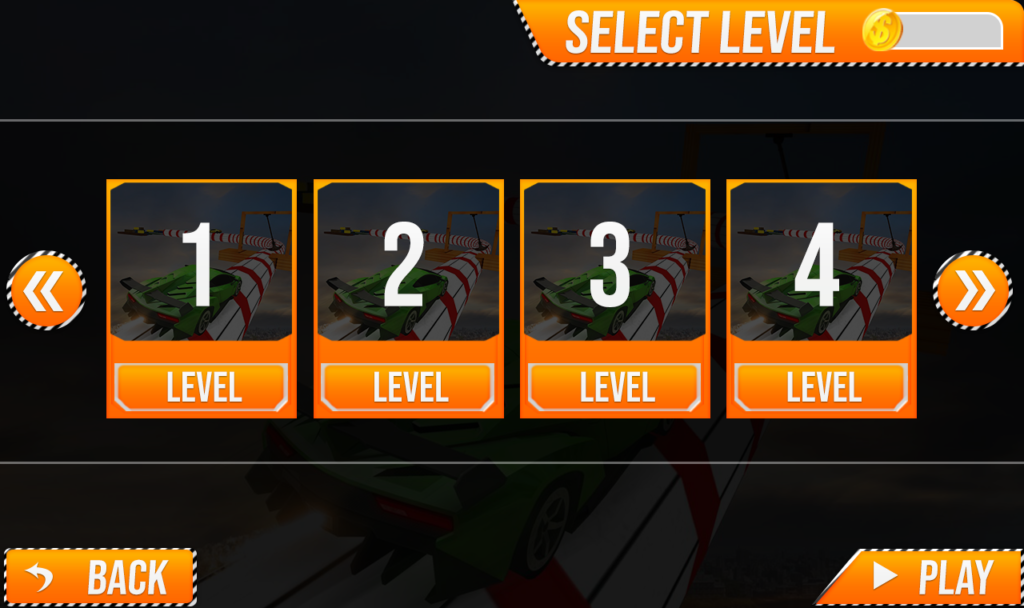 Racing Stunt Game UI Editable Template
