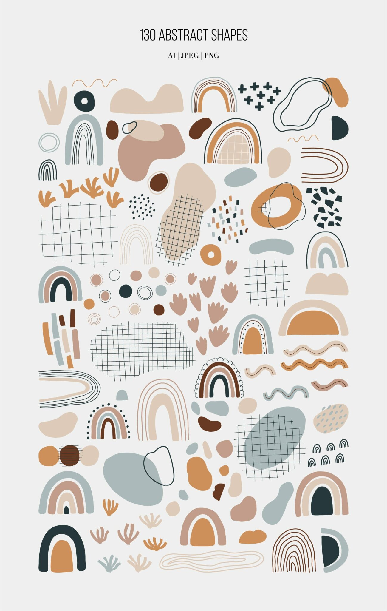 Rainbow Abstract Patterns & Shapes – MasterBundles