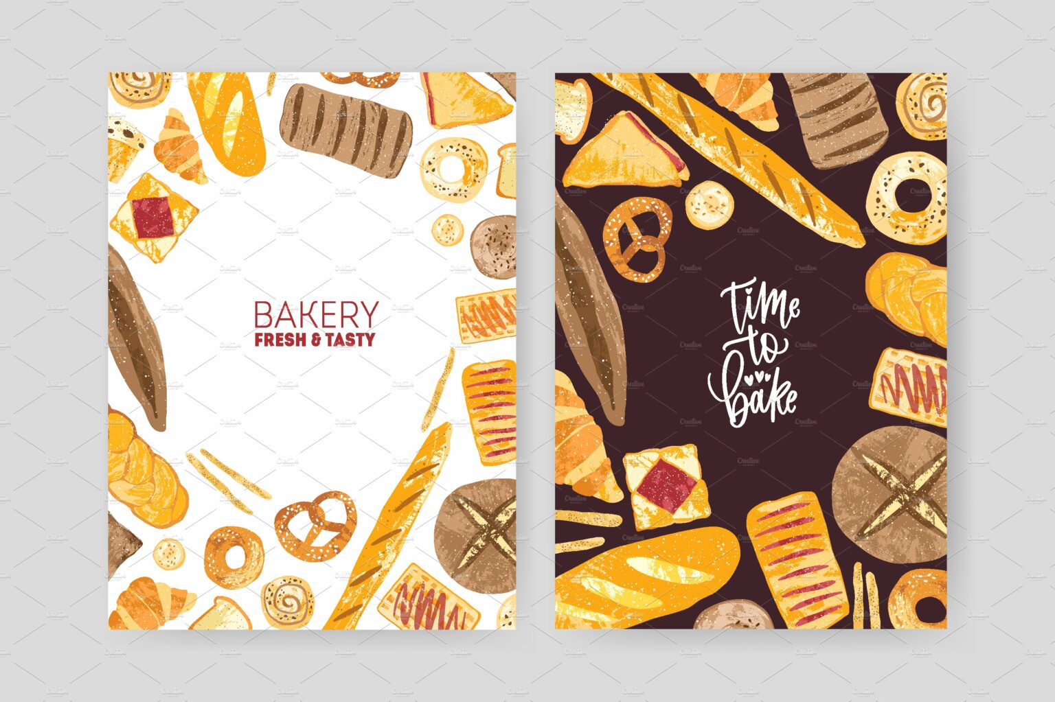 Bakery bundle and seamless pattern – MasterBundles