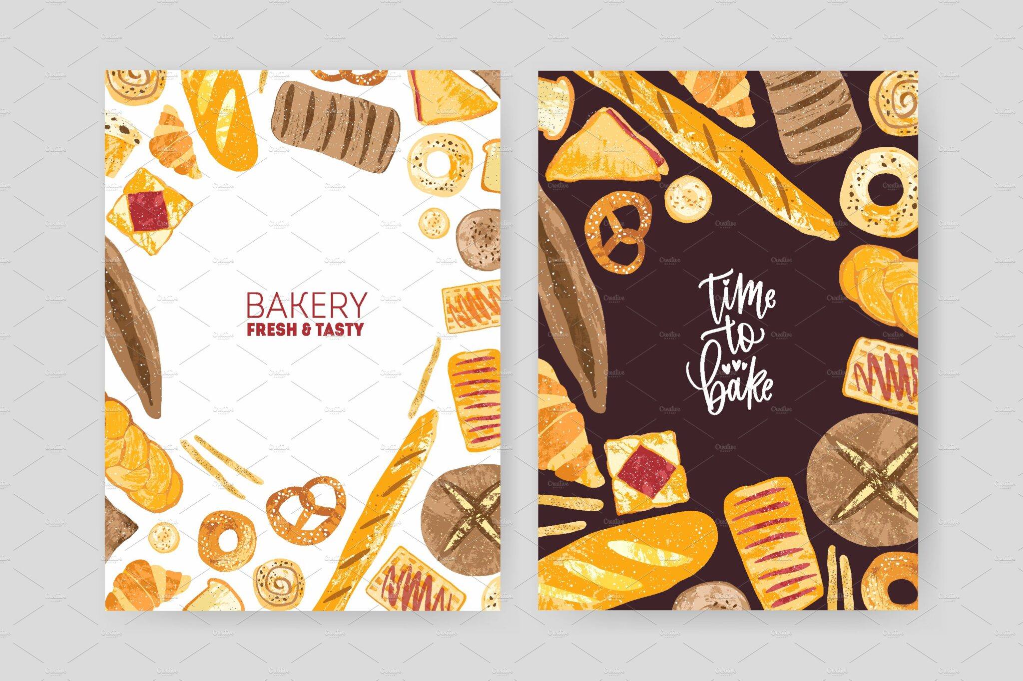 Bakery bundle and seamless pattern – MasterBundles