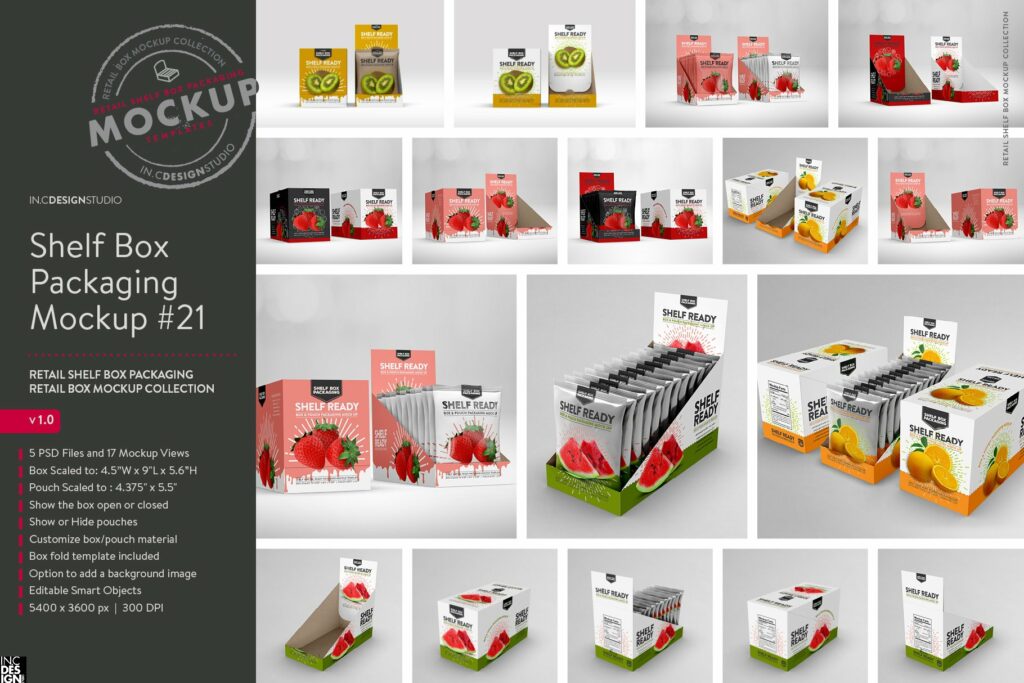 Retail Shelf Box 21 Packaging Mockup – MasterBundles