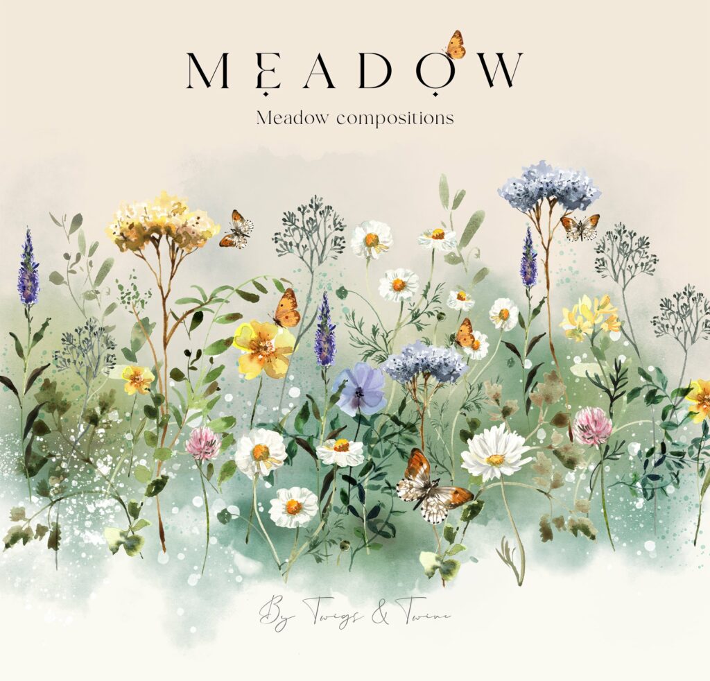 Meadow Wildflower Graphics – MasterBundles