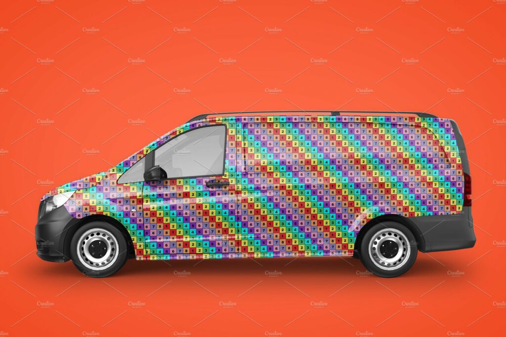 Realistic Panel Van PSD Mockup – MasterBundles