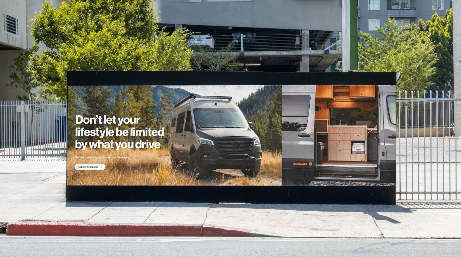 Urban Sidewalk Billboard Mockup PSD – MasterBundles