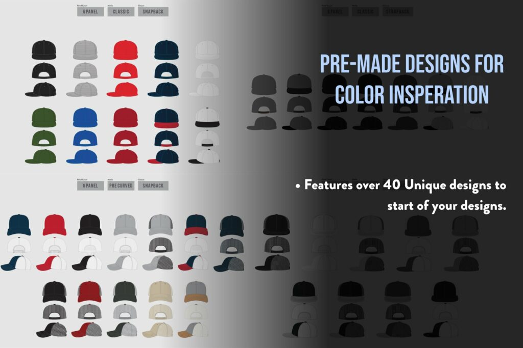 Hat Template - 6 Panel Hat – MasterBundles