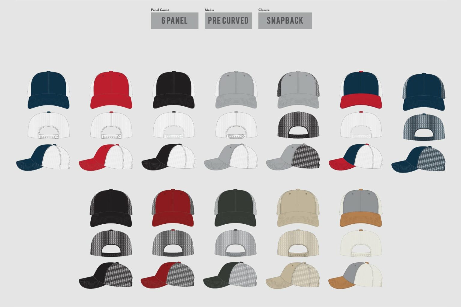 Hat Template - 6 Panel Hat – MasterBundles