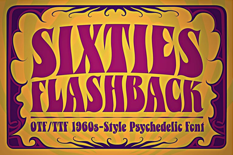 Sixties Flashback Psychedelic Font – MasterBundles