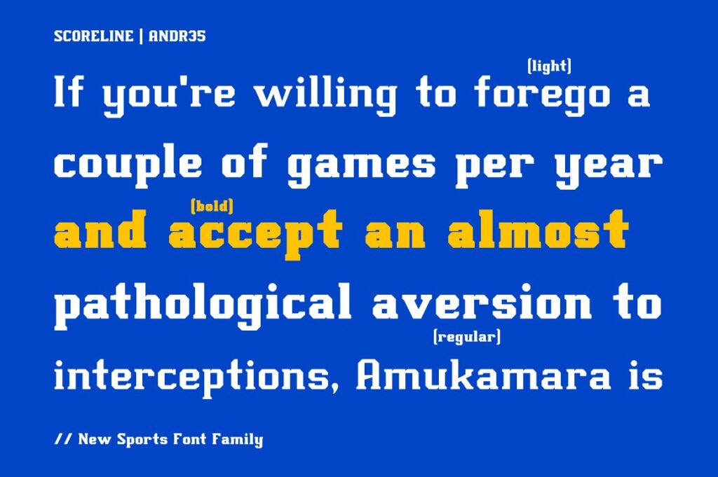 Scoreline Sports Font Family – MasterBundles