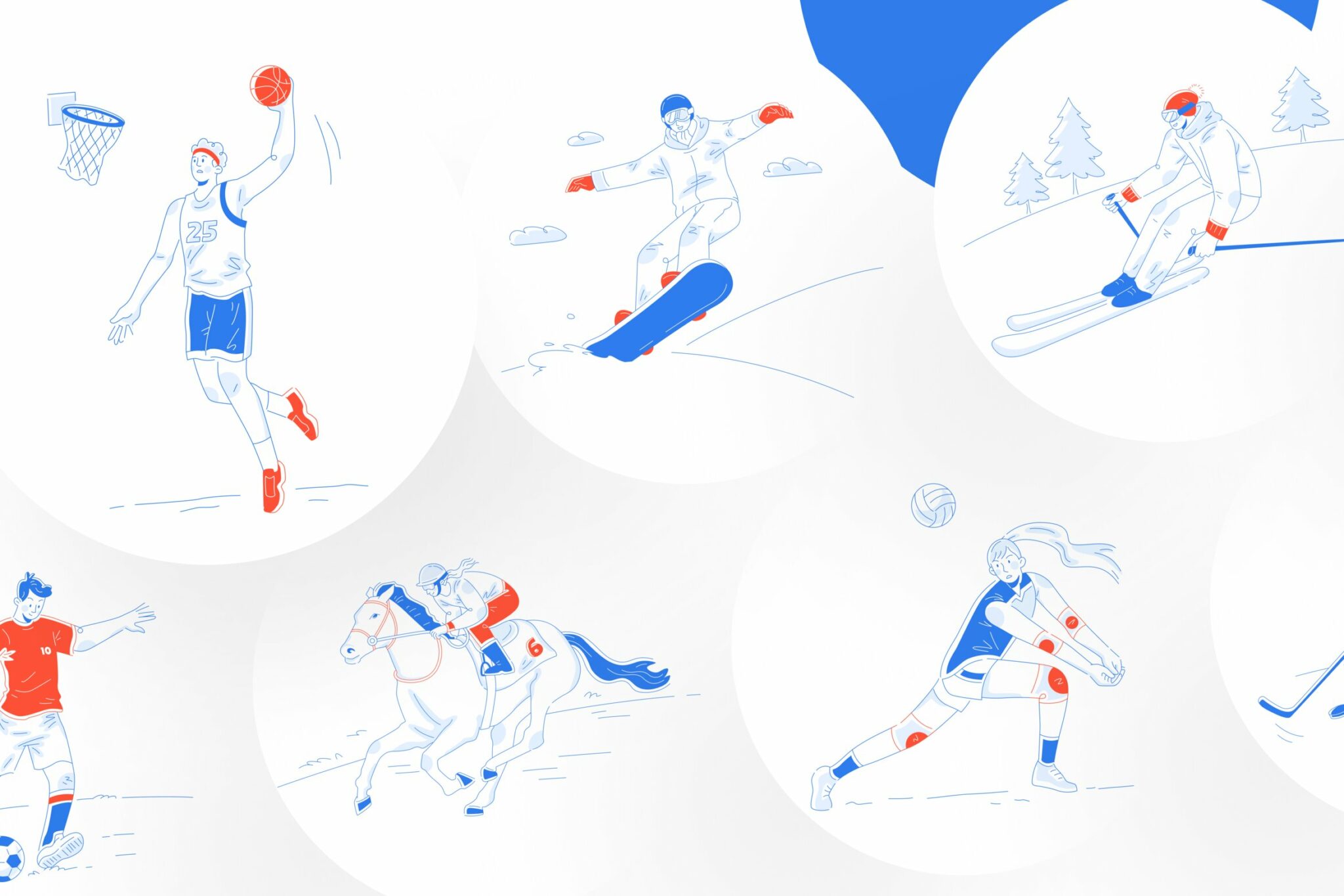 Sports & Athletics Illustrations Set – MasterBundles