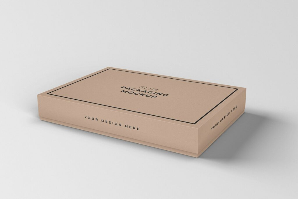 Slim Cardboard Packaging Mockup – MasterBundles