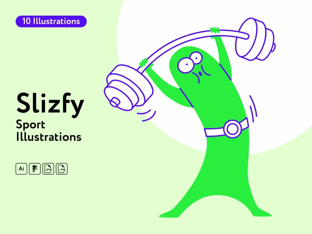 Slizfy Sport Illustrations – MasterBundles