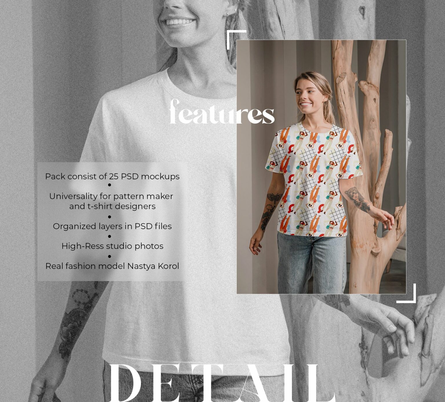 T-shirt Model Mockup Bundle – MasterBundles