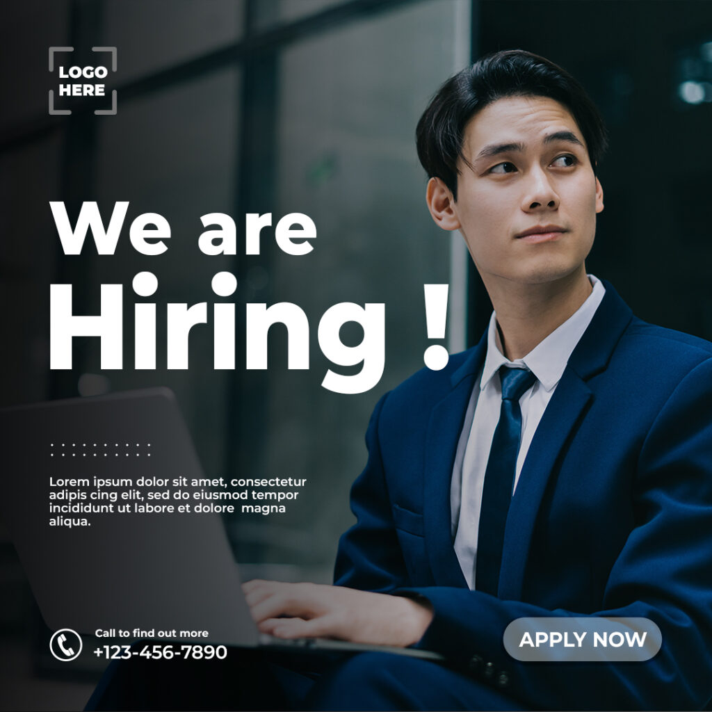 10 We Are Hiring Job Vacancy Social Media PSD Template - MasterBundles