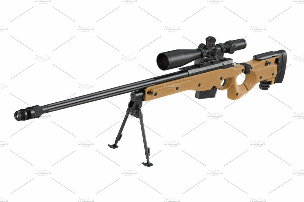 Rifle sniper beige weapon set – MasterBundles