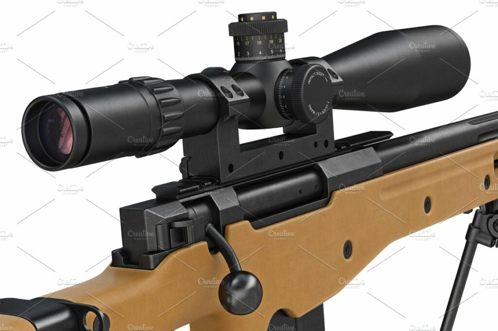 Rifle sniper beige weapon set – MasterBundles