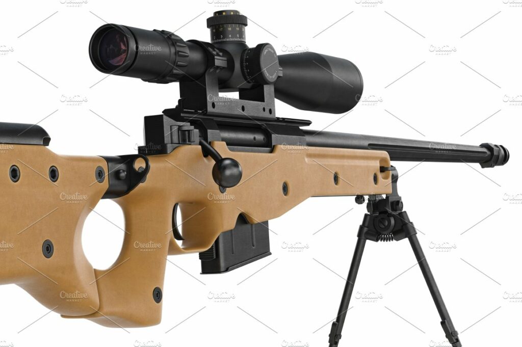 Rifle sniper beige weapon set – MasterBundles