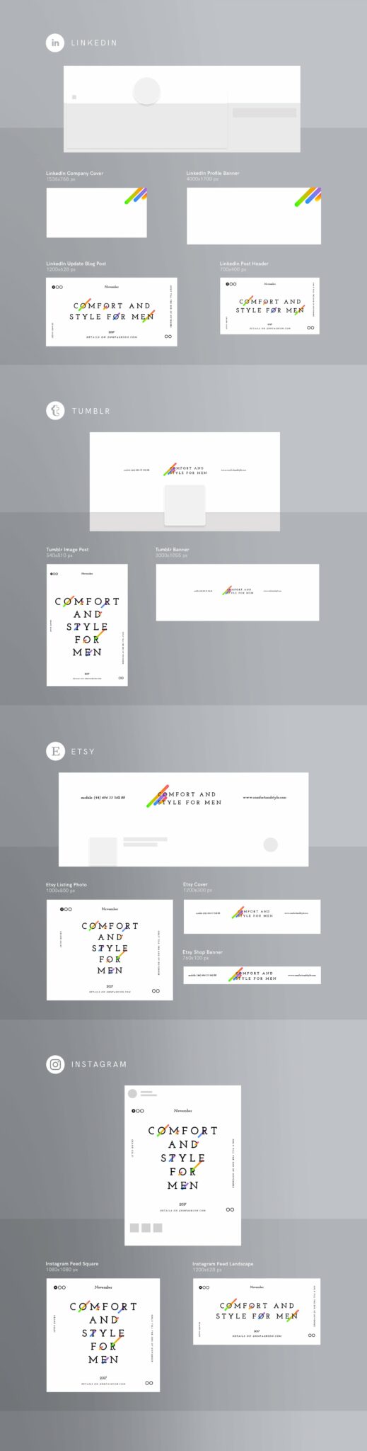 Social Media Pack | Style For Men – MasterBundles
