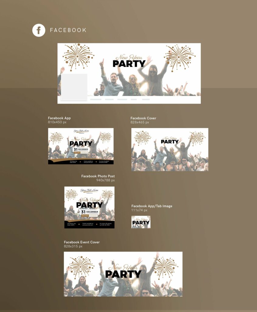 Social Media Pack | New Year Party – MasterBundles