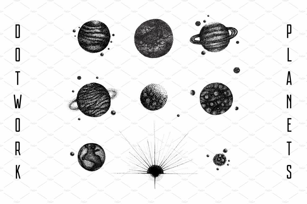 Solar system planets set – MasterBundles