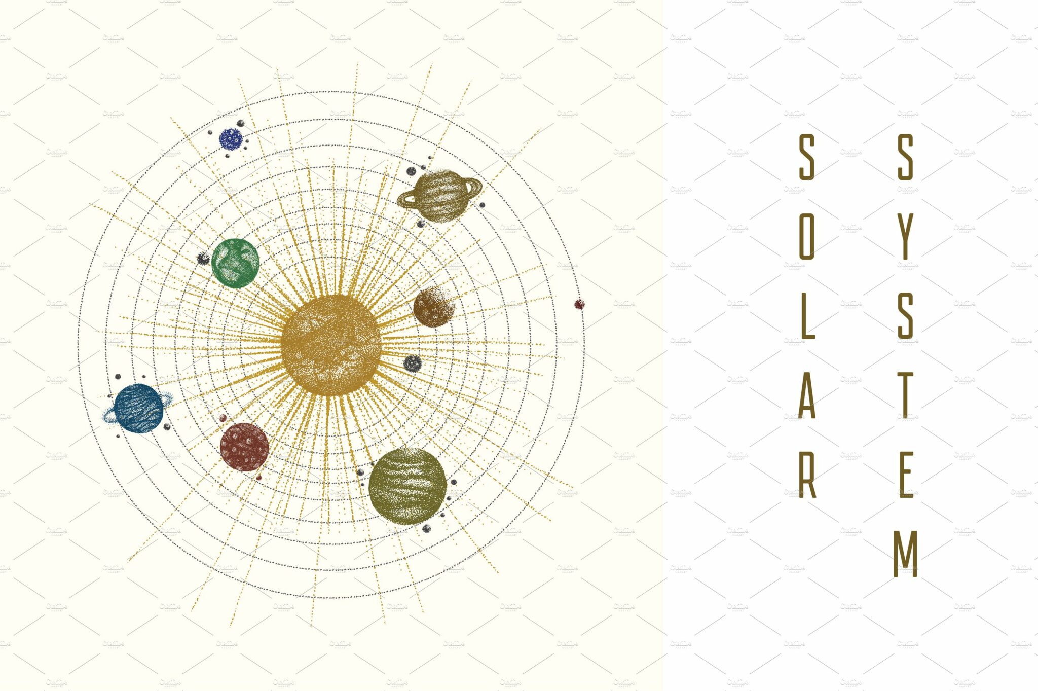 Solar system planets set – MasterBundles
